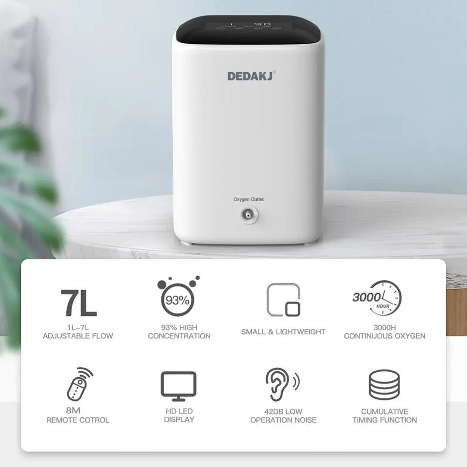 DEDAKJ 1L 5L 7L 9L 10 Liter 93% Oxygen Concentrator O2 Oxygen Generator ...