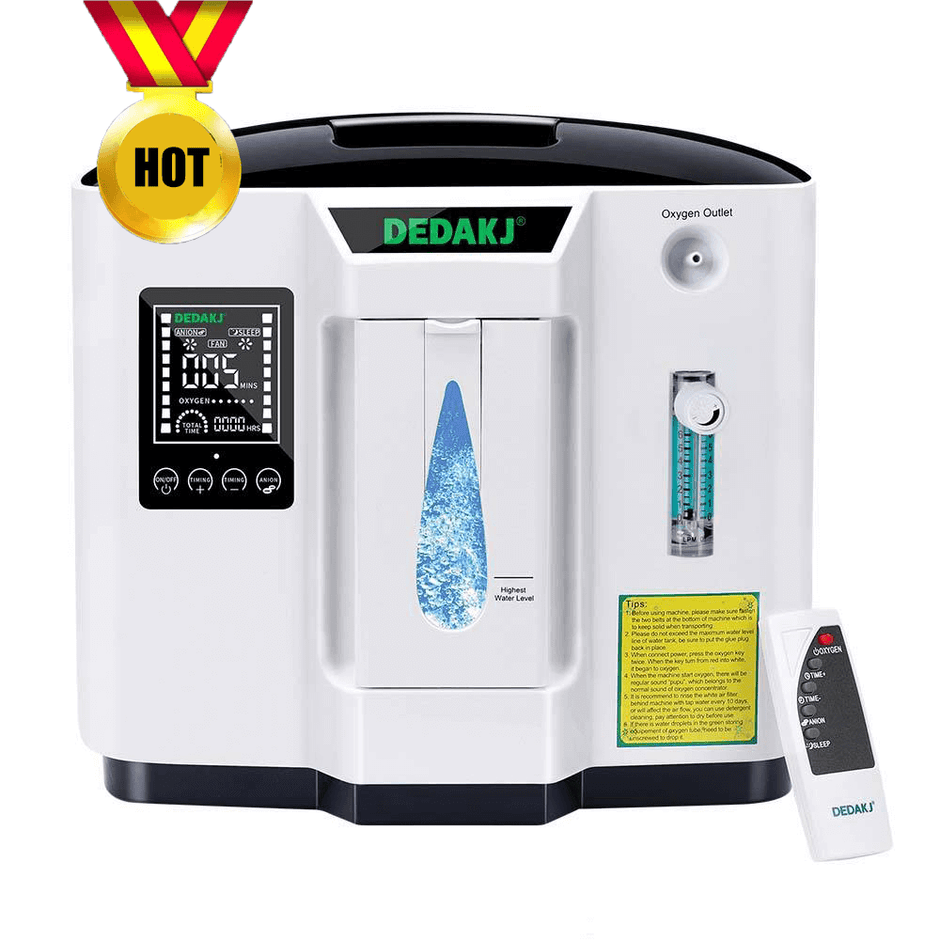 DEDAKJ 1L 5L 7L 9L 10 Liter 93% Oxygen Concentrator O2 Oxygen Generator Portable Oxygen Machine ...